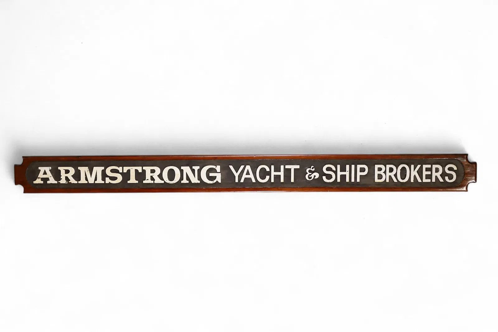 YACHT & SHIP BROKER'S WOODEN SIGN – AUGUST