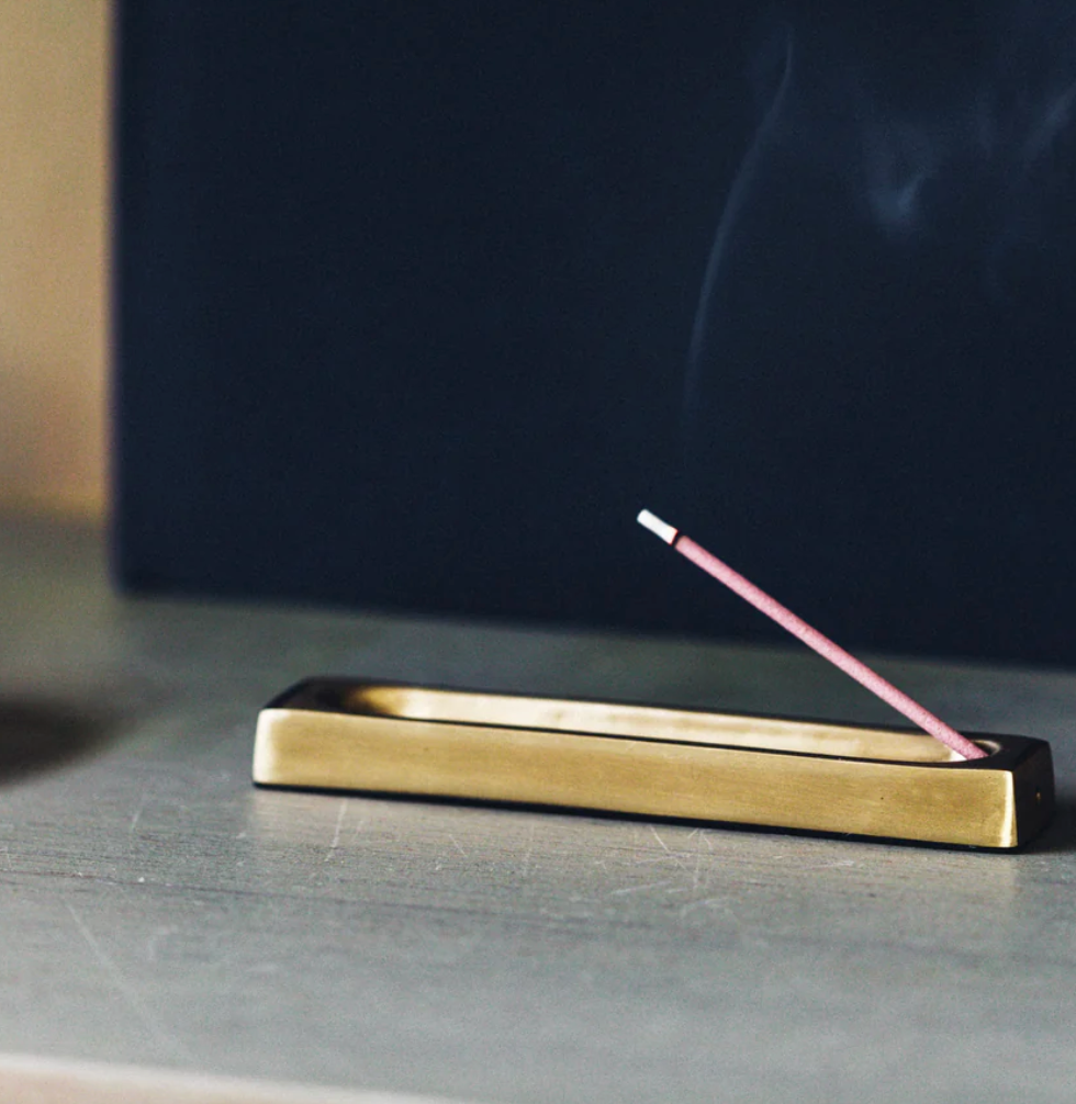 Brass Incense Stand Rectangle – AUGUST
