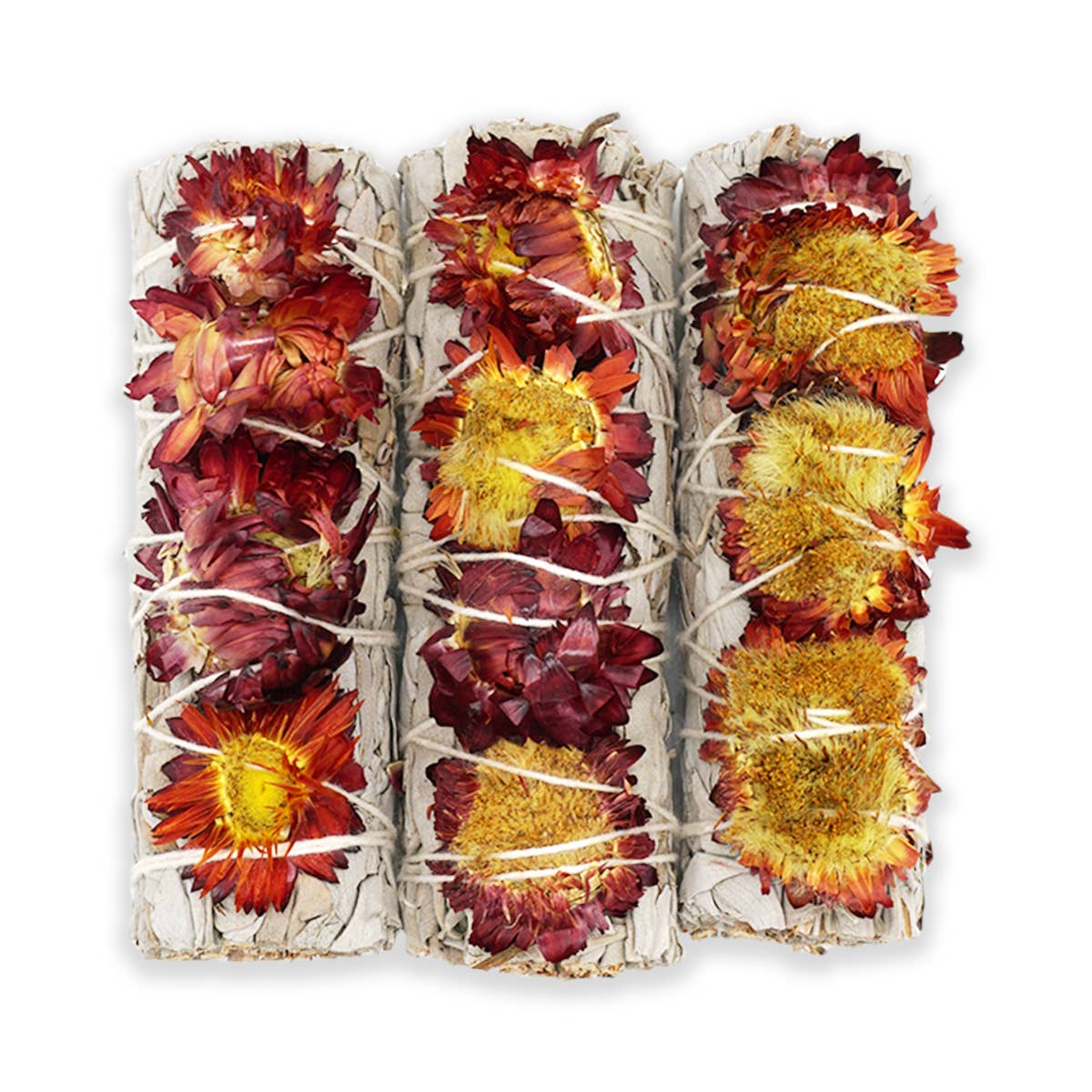 Red Sunflower with White Sage Bundles – AUGUST
