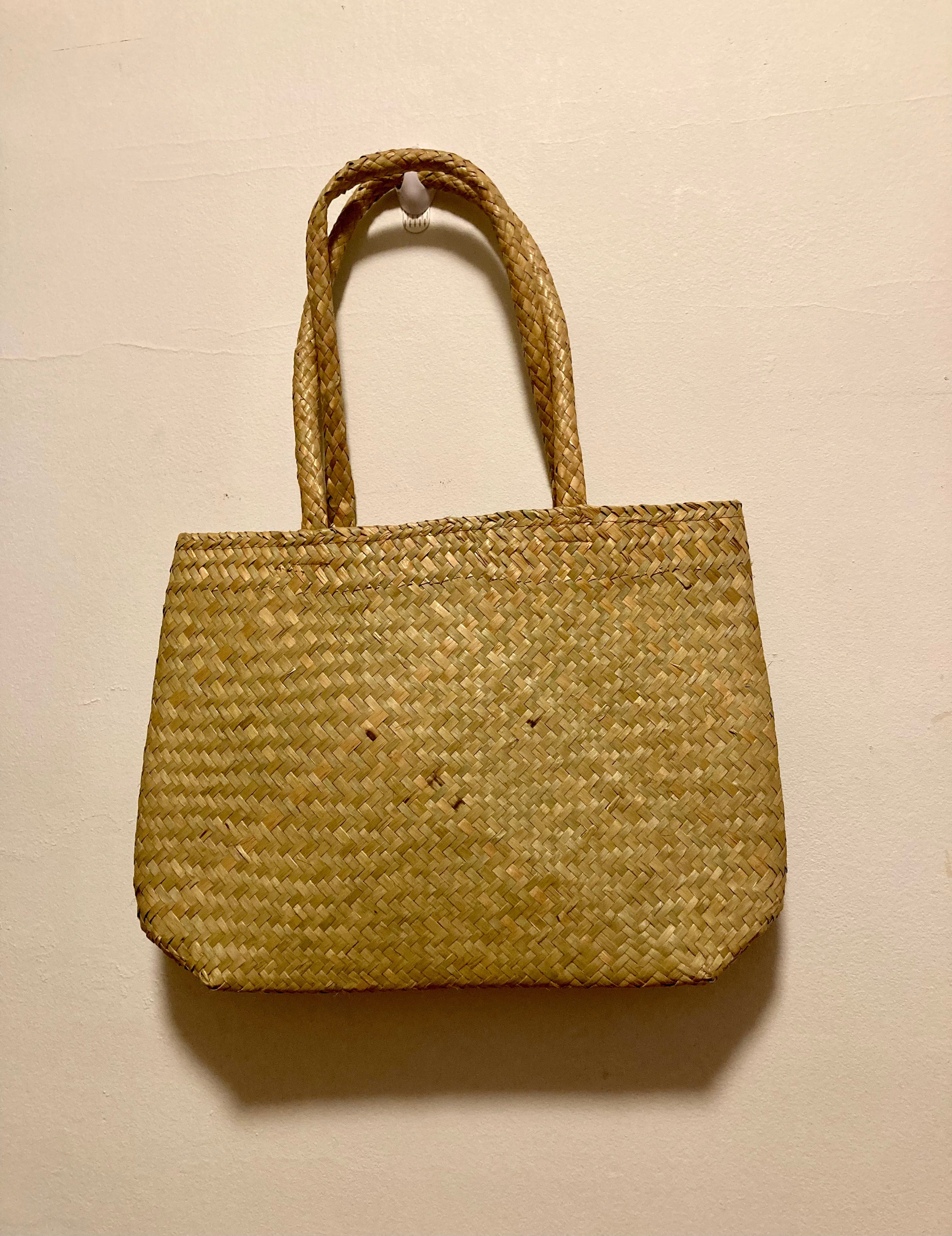 Handwoven Straw Bag, Large – AUGUST